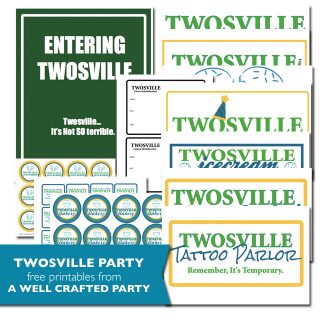 Welcome to Twosville Town Themed Birthday Party Free Printables – A ...