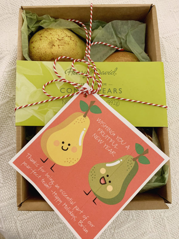 Pear Themed Holiday Gift Ideas + Free Printables – A Well Crafted Party